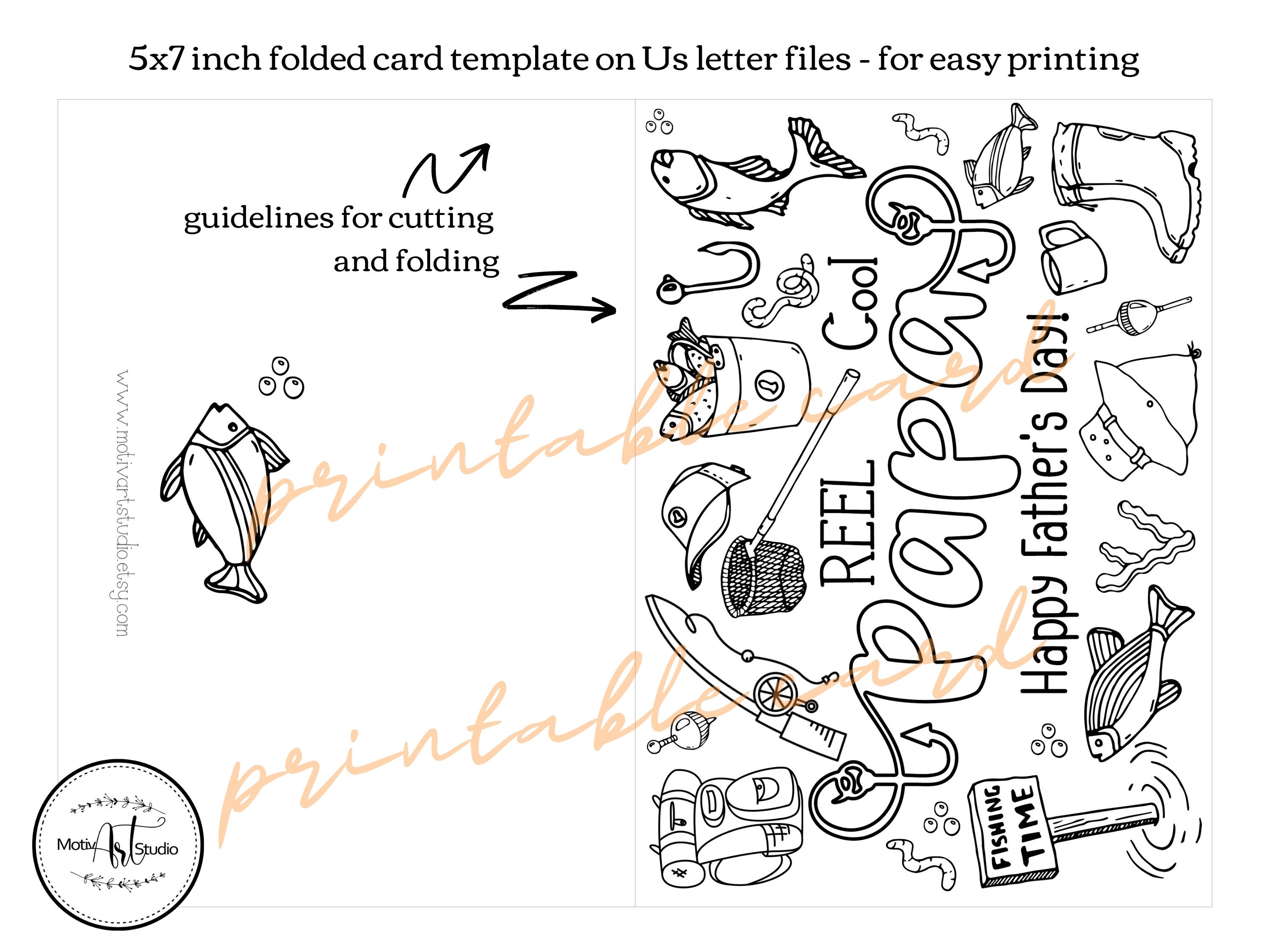 Reel Cool Papa Father's Day Card From Kids. Funny Fathers - Etsy