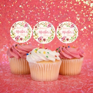 Printable Mothers Day Gift Tags Instant Download. Round Mother's Day ...