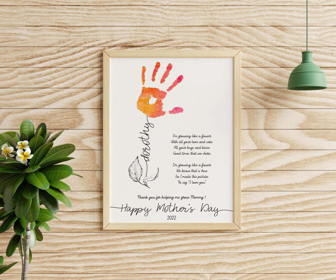 Personalized Mothers Day Handprint Gift From Kids. Printable - Etsy