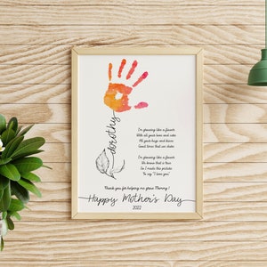 Personalized Mothers Day Handprint Gift From Kids. Printable - Etsy