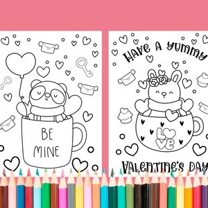 10 Valentine's Day Coloring and Activity Pages Mega Bundle. Kids ...