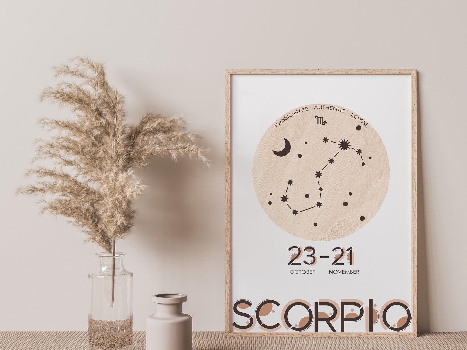 Scorpio Printable Zodiac Sign Poster. Digital DOWNLOAD Scorpio - Etsy