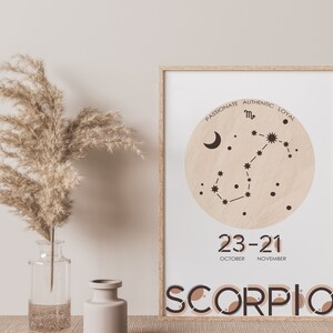 Scorpio Printable Zodiac Sign Poster. Digital DOWNLOAD Scorpio Wall Art ...