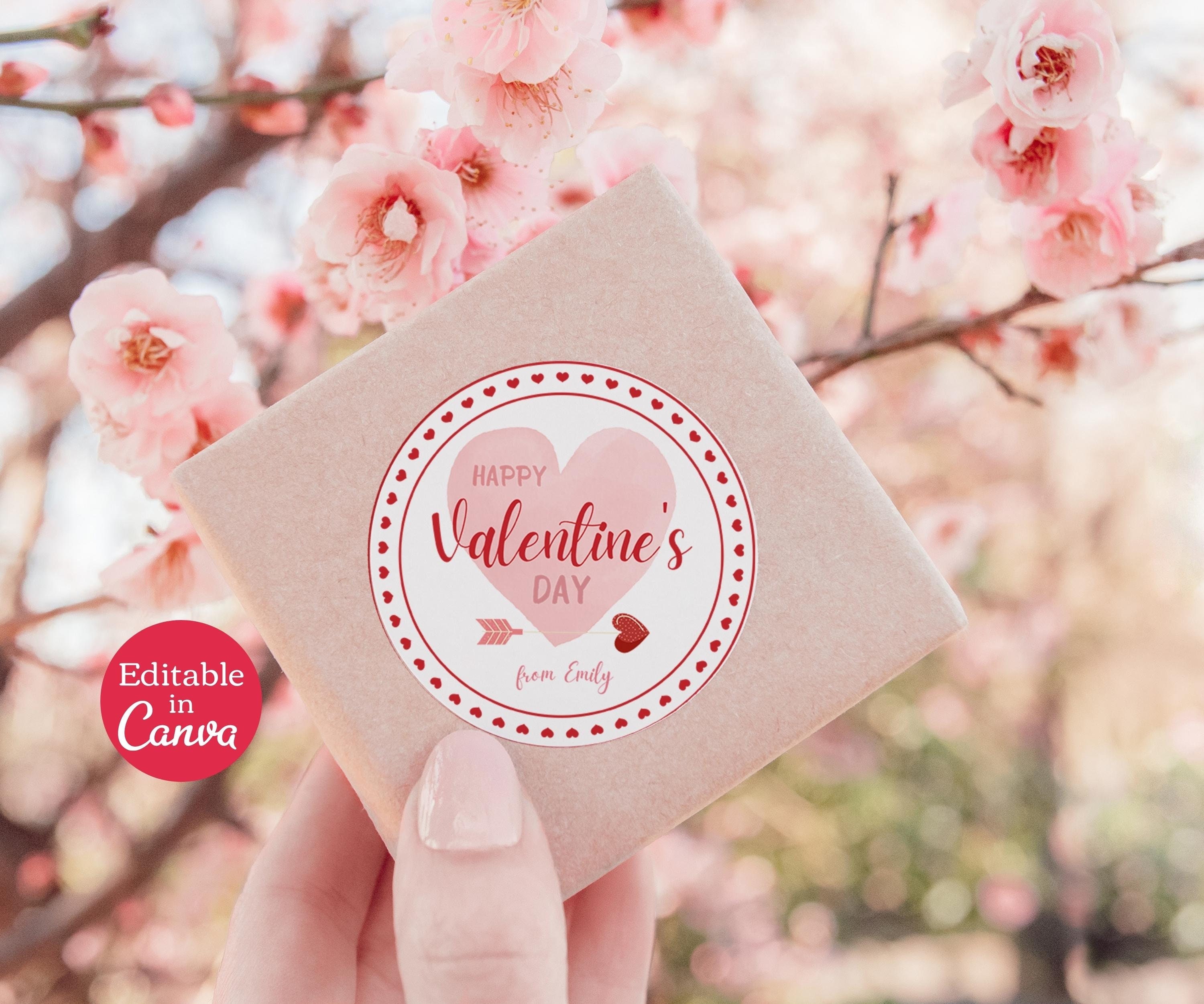 Editable and Printable Valentines Gift Tags Template. | Etsy