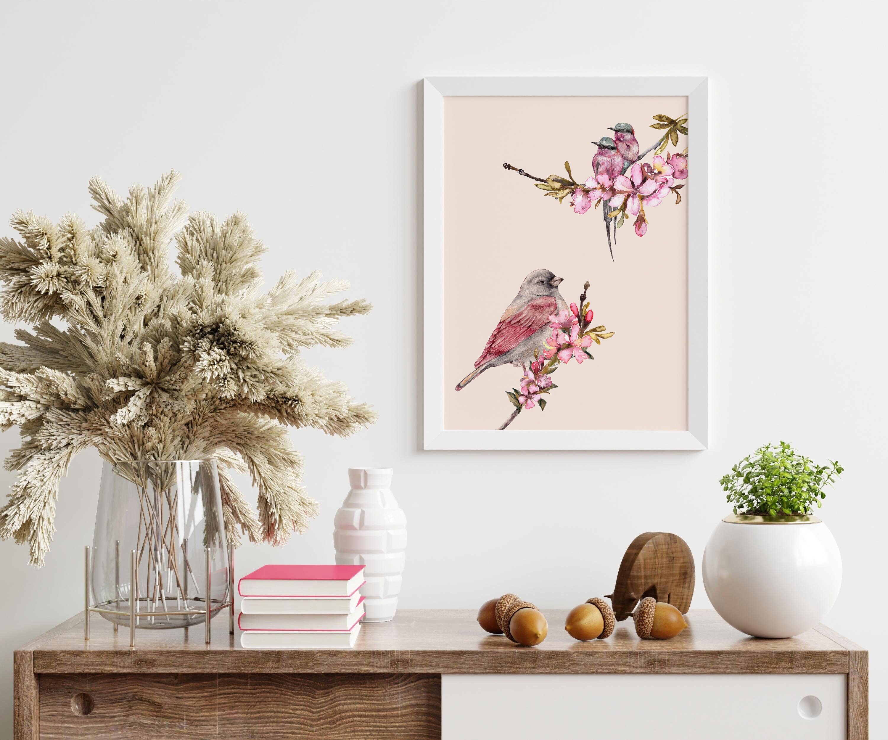 Printable Spring Decor With Watercolor Spring Birds and Spring | Etsy