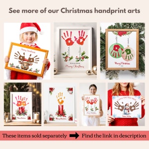Personalized Christmas Handprint Art Gift From Kids. Printable DIY ...