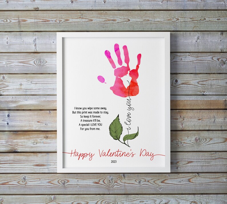 Instant Download Valentine's Day Handprint Gift From Kids. - Etsy