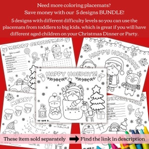 Personalized Christmas Coloring Placemats. Personalized Christmas ...