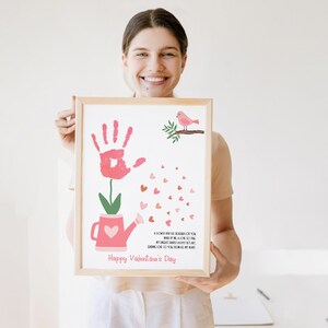 Valentine Handprint Art Instant Download. Printable Valentine's Day ...
