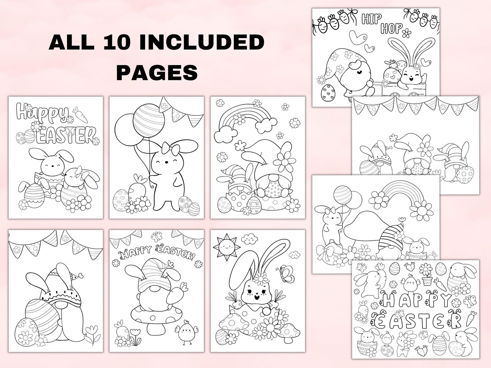 Instant Download Easter Coloring Pages for Kids Mega Bundle. - Etsy
