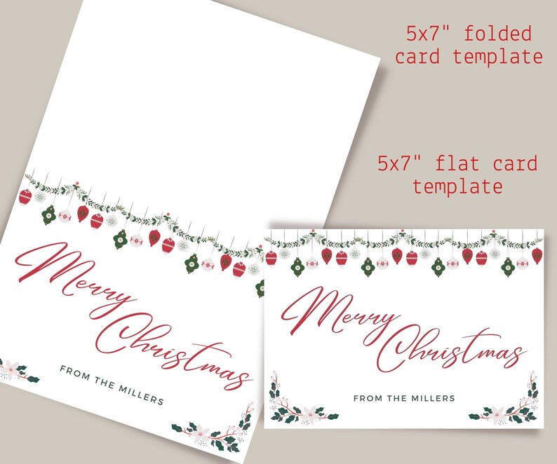 Editable Canva Christmas Card Template. Merry Christmas | Etsy