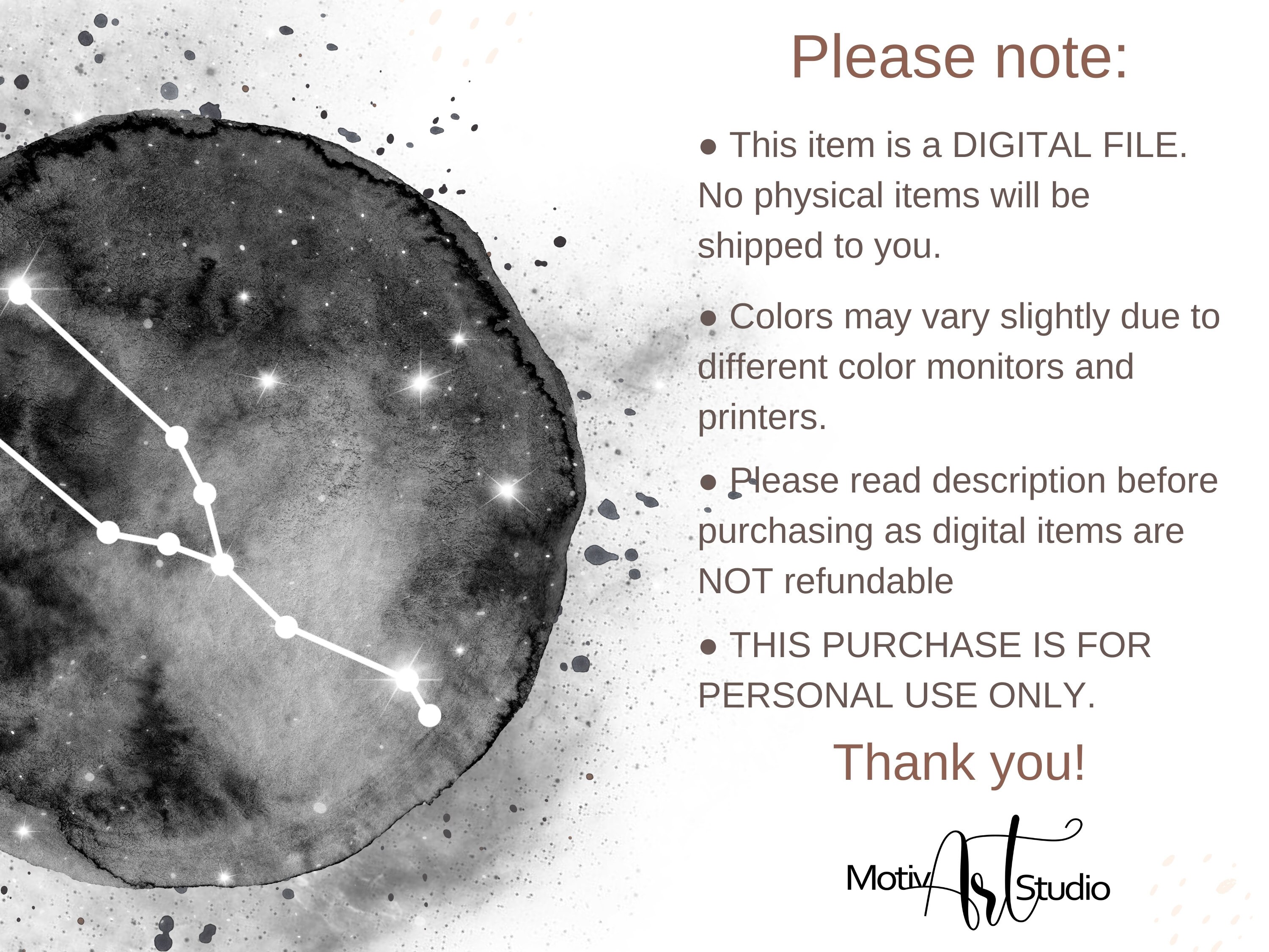 Taurus Printable Zodiac Sign Poster. INSTANT DOWNLOAD Taurus | Etsy