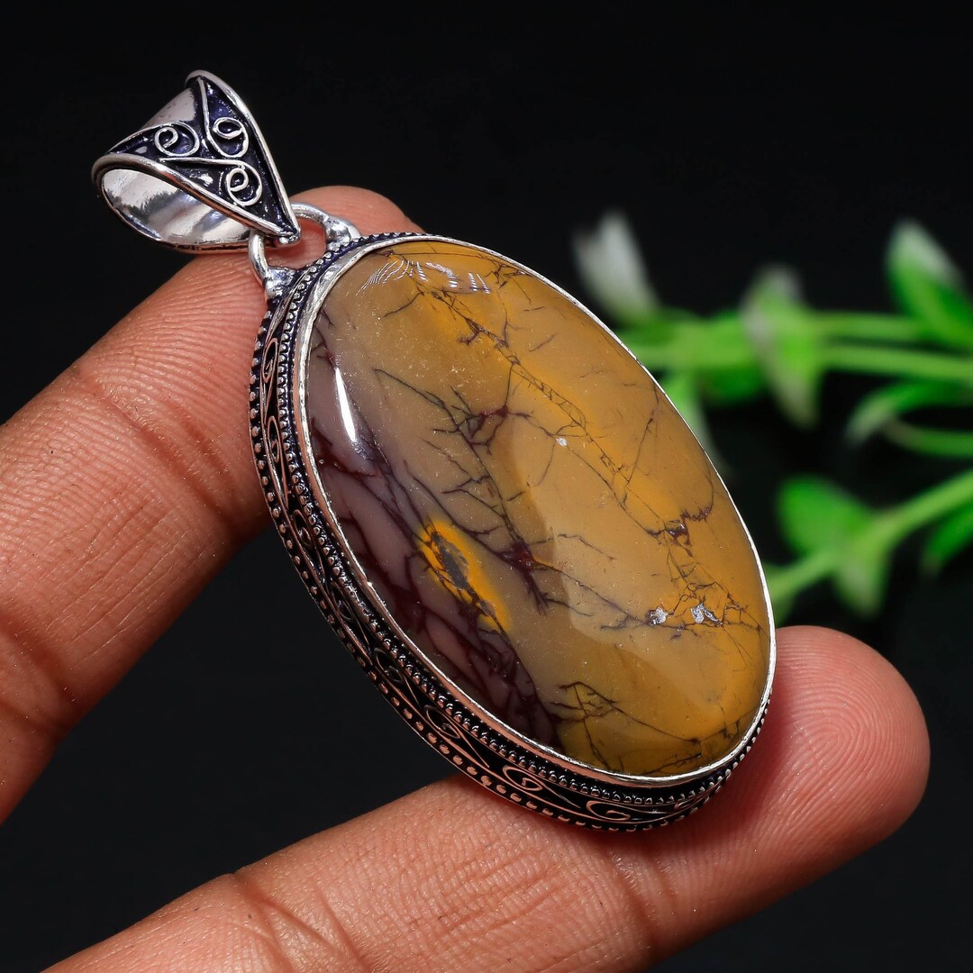 Valuable Mookaite Pendant, Gemstone Pendant, Multicolor Pendant, 925 ...