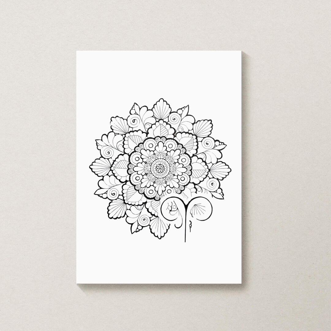 ARIES Mandala Poster A4 | Hand-painted & Spiritual | Aries Zodiac Art ...