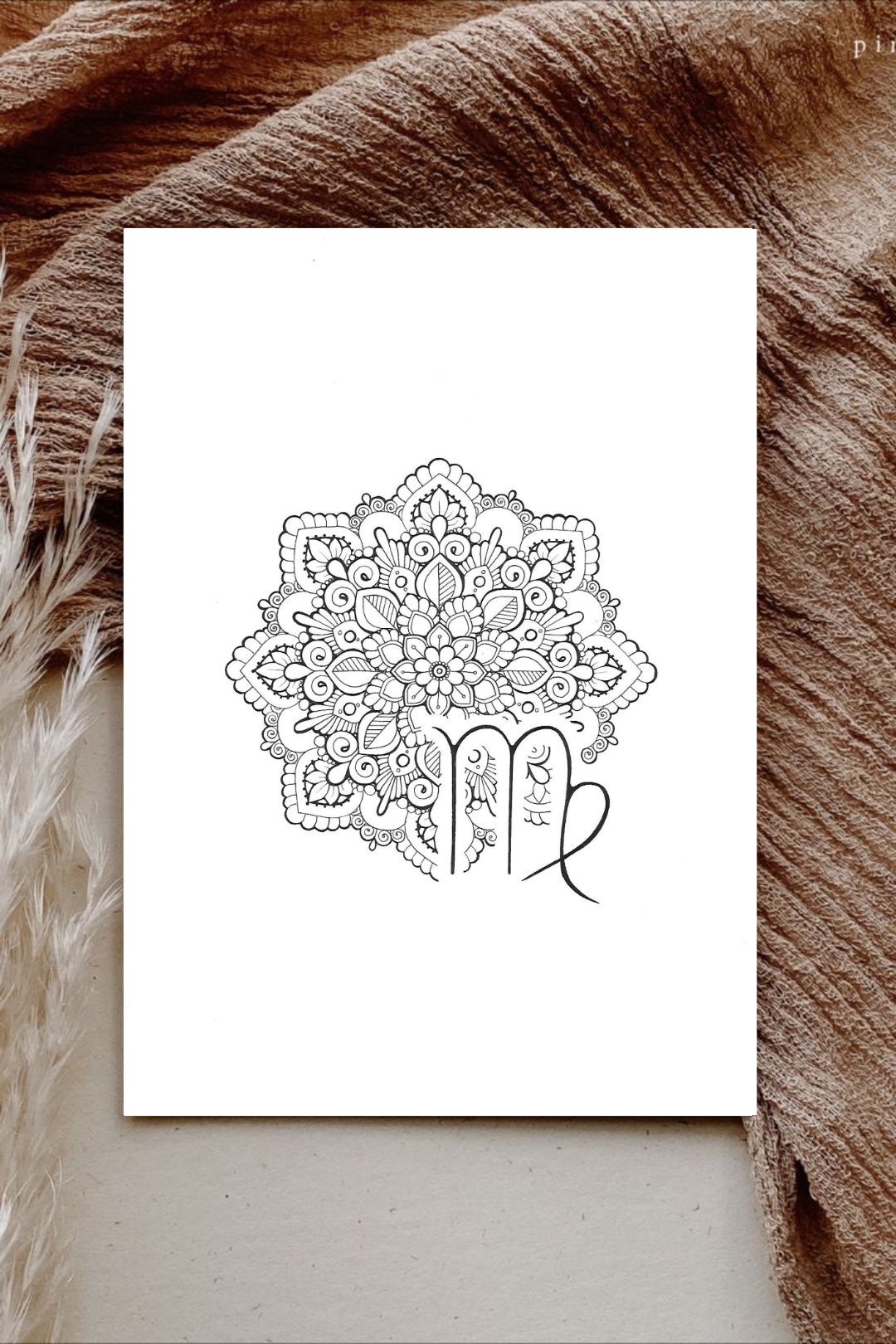 VIRGO/VIRGO Zodiac Mandala - Etsy