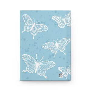 Butterfly Notebook - Blue Hardcover Journal Matte - Etsy