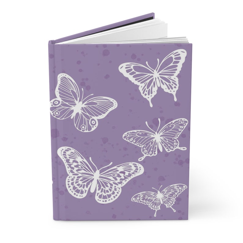 Butterfly Notebook - Purple Hardcover Journal Matte - Etsy