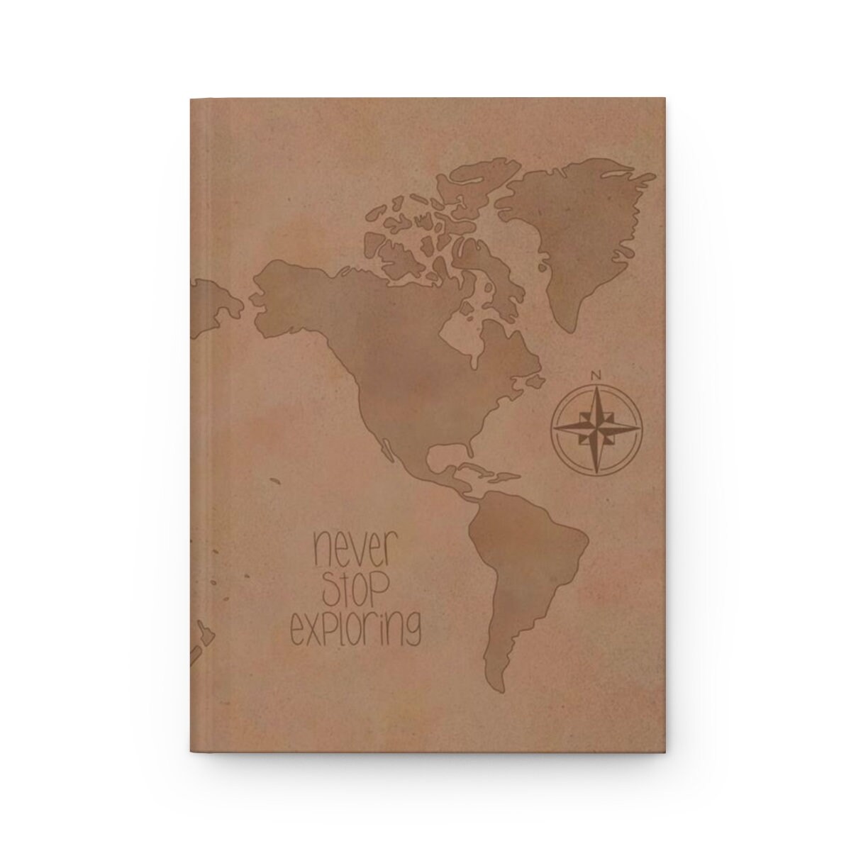 World Map Notebook - Brown Hardcover Journal Matte - Etsy