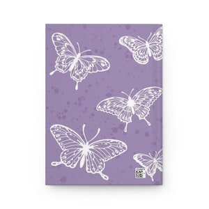 Butterfly Notebook - Purple Hardcover Journal Matte - Etsy