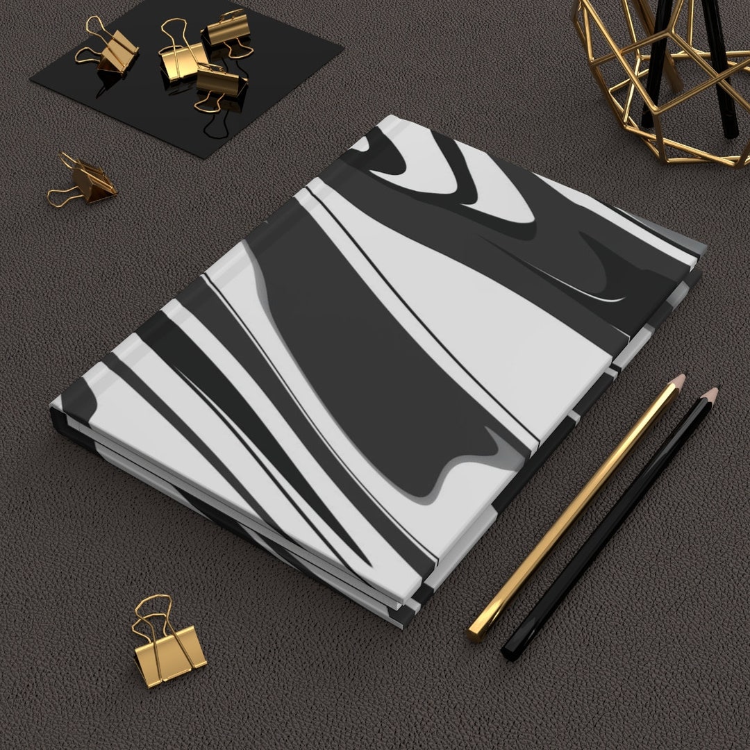 Black and White Marble Notebook - Hardcover Journal Matte - Etsy