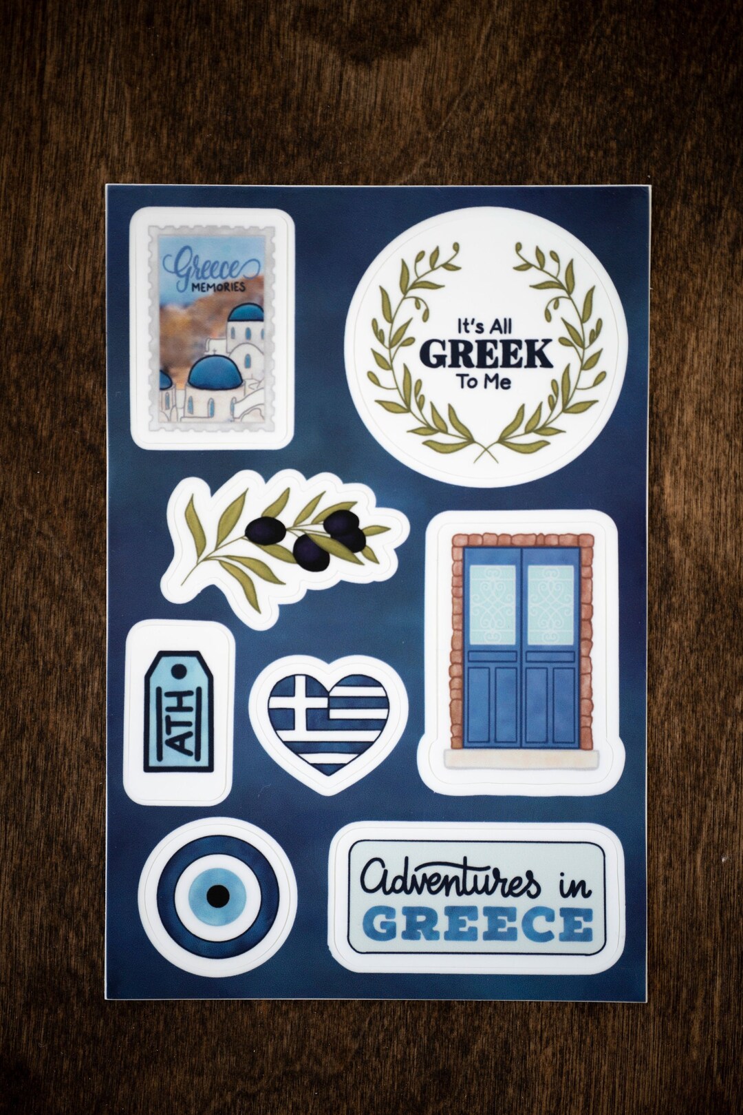 Greece Travel Sticker Sheet - Etsy