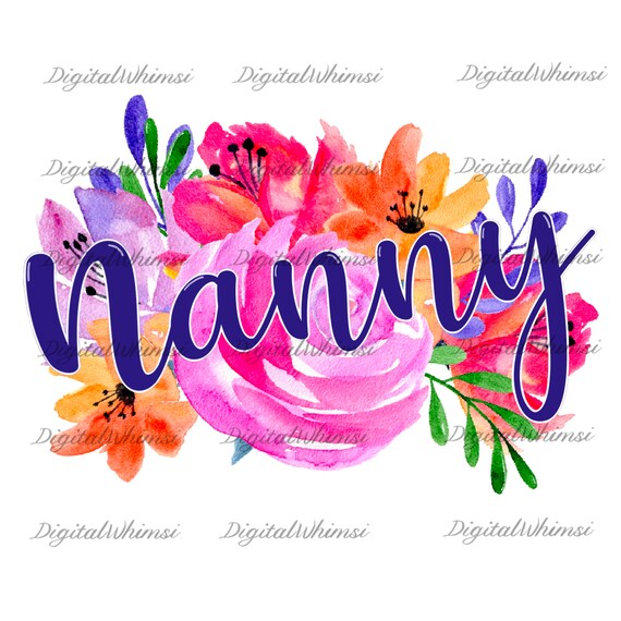 Nanny PNG Floral Nanny PNG Nanny Sublimation Digital - Etsy
