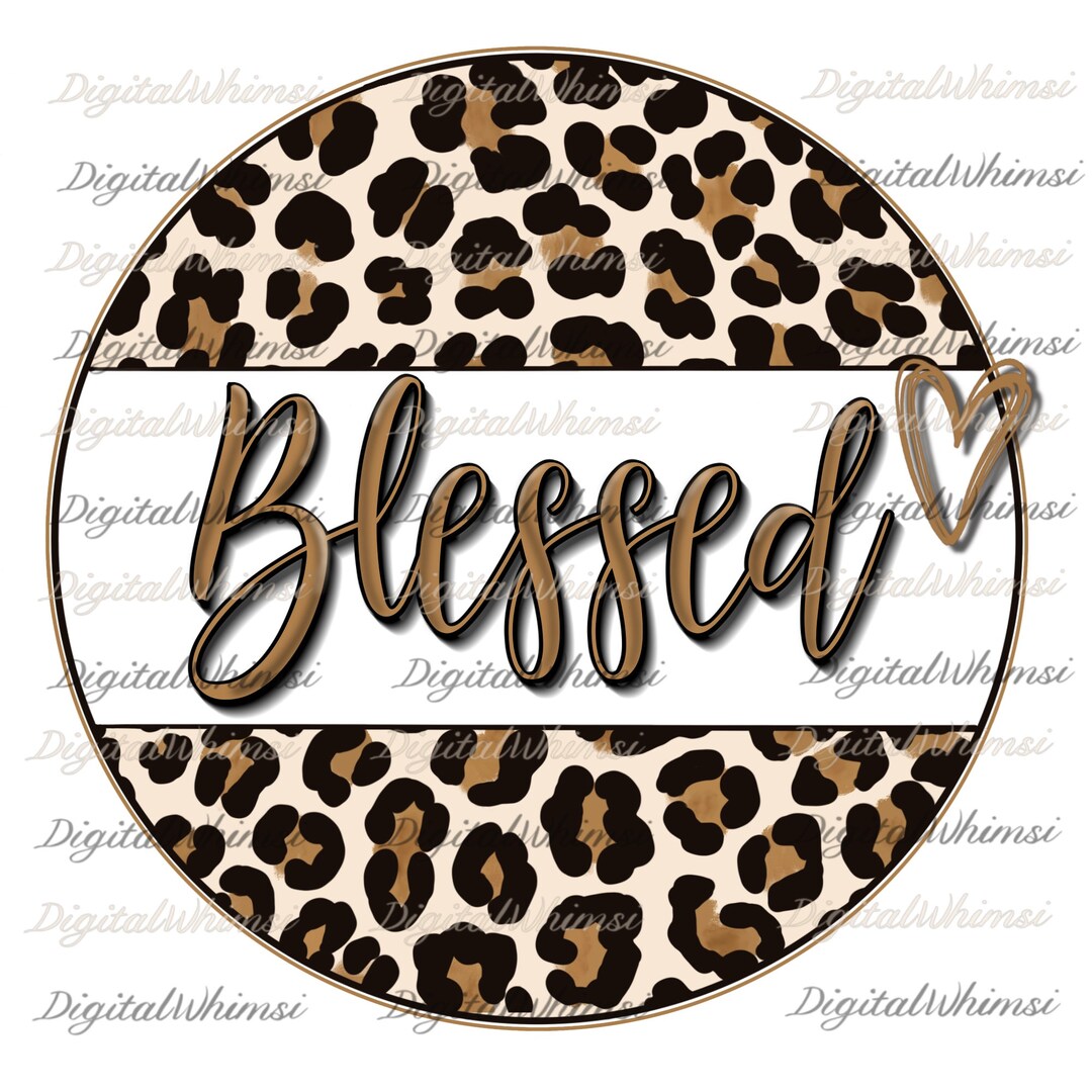 Leopard Blessed PNG for Sublimation - Etsy