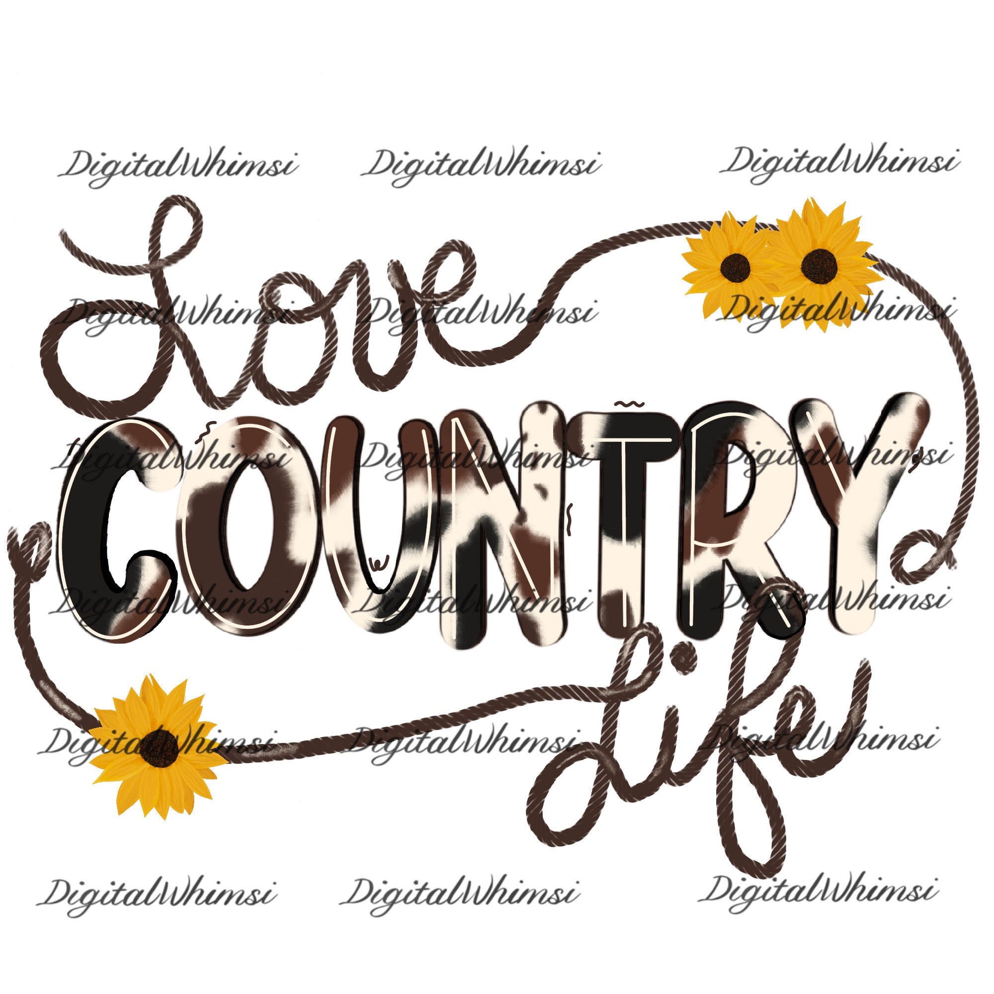 Love Country Life, Impresión de vacas, Impresión animal, Girasoles ...