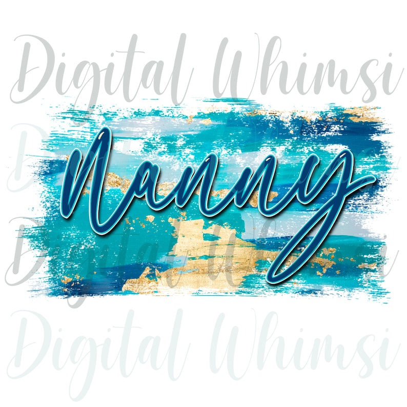 Nanny Brights, Two Beautiful Nanny PNG Files, Bright Floral Heart Nanny ...