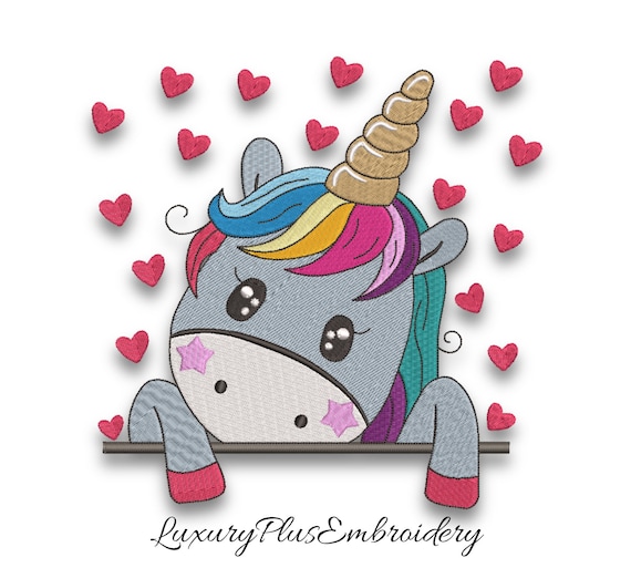 Cute Unicorn Embroidery Machine Designs Pes Kids Instant | Etsy