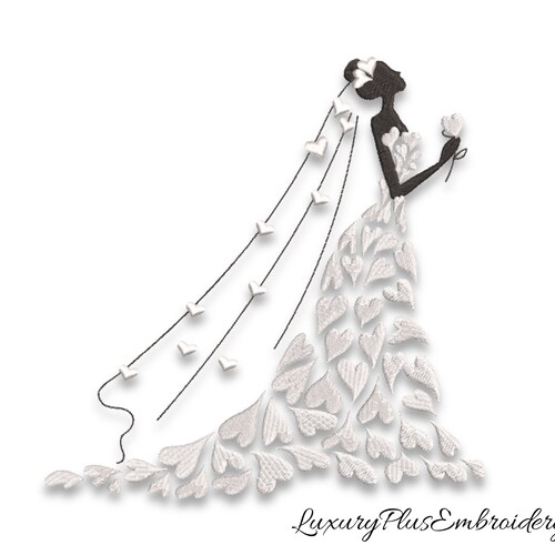 Beautiful Bride Embroidery Machine Designs Instant Digital - Etsy