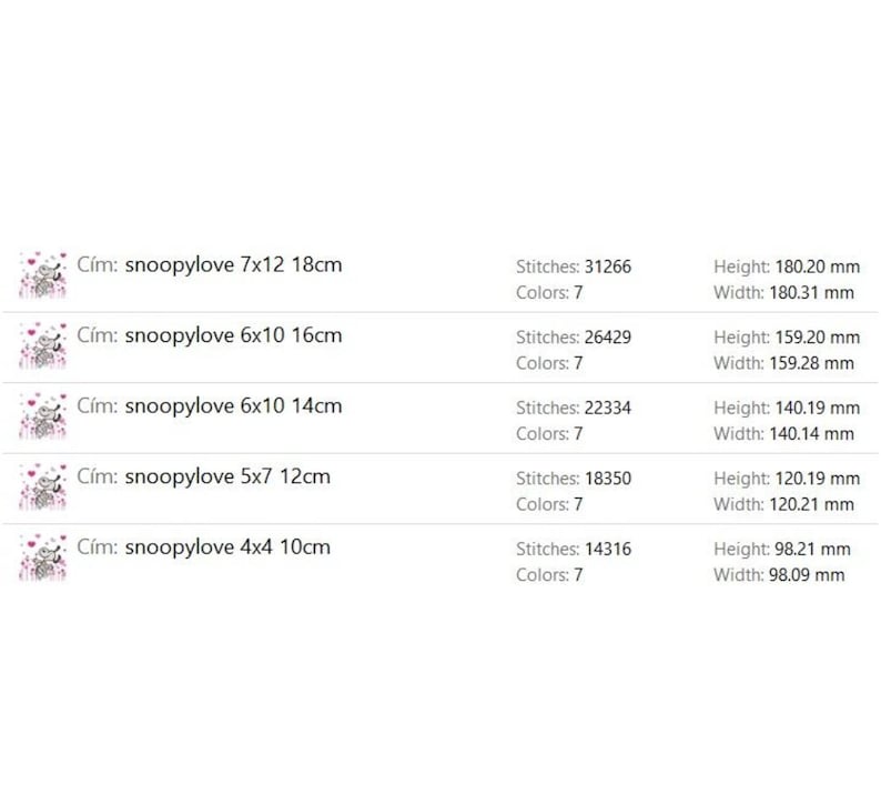 Snoopy Love Embroidery Designs Hearts Pes Machine Pattern - Etsy