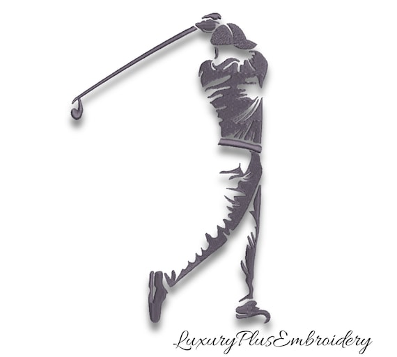 Golfer Embroidery Machine Designs Pes Golf Instant Digital | Etsy