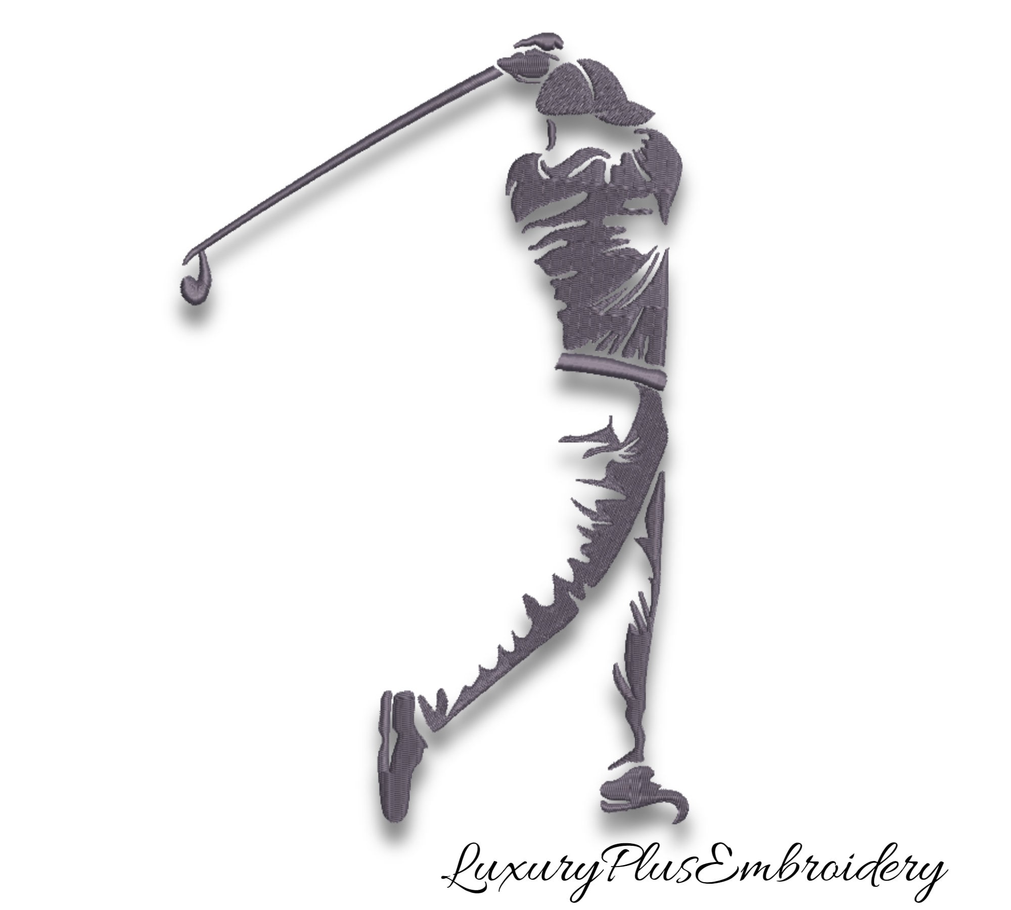 Golfer Embroidery Machine Designs Pes Golf Instant Digital Download ...