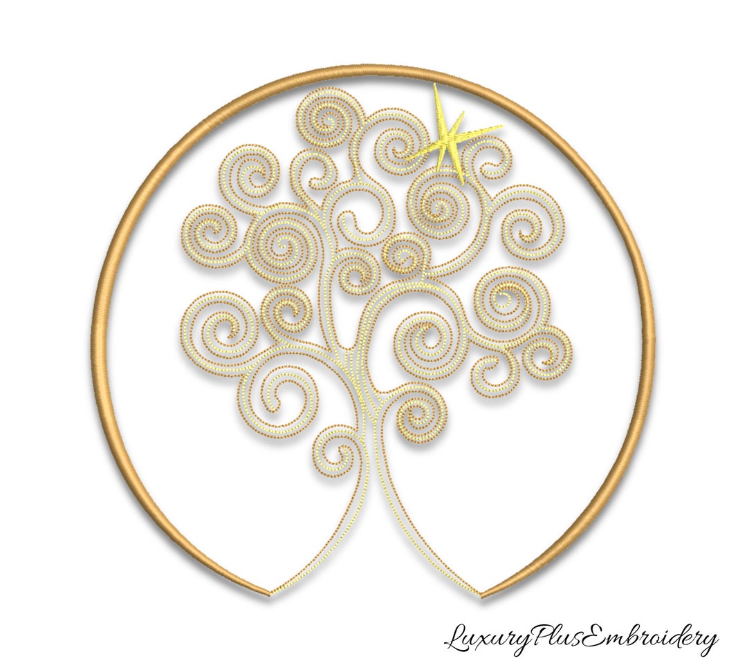Tree of Life Machine Embroidery Design Nature Embroidery Pattern Pes ...