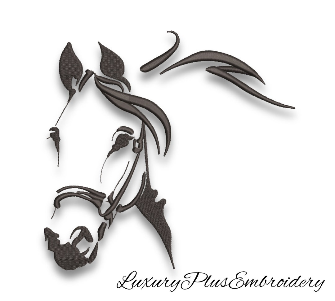 Horse Head Embroidery Designs Machine Pattern Instant Digital Download ...