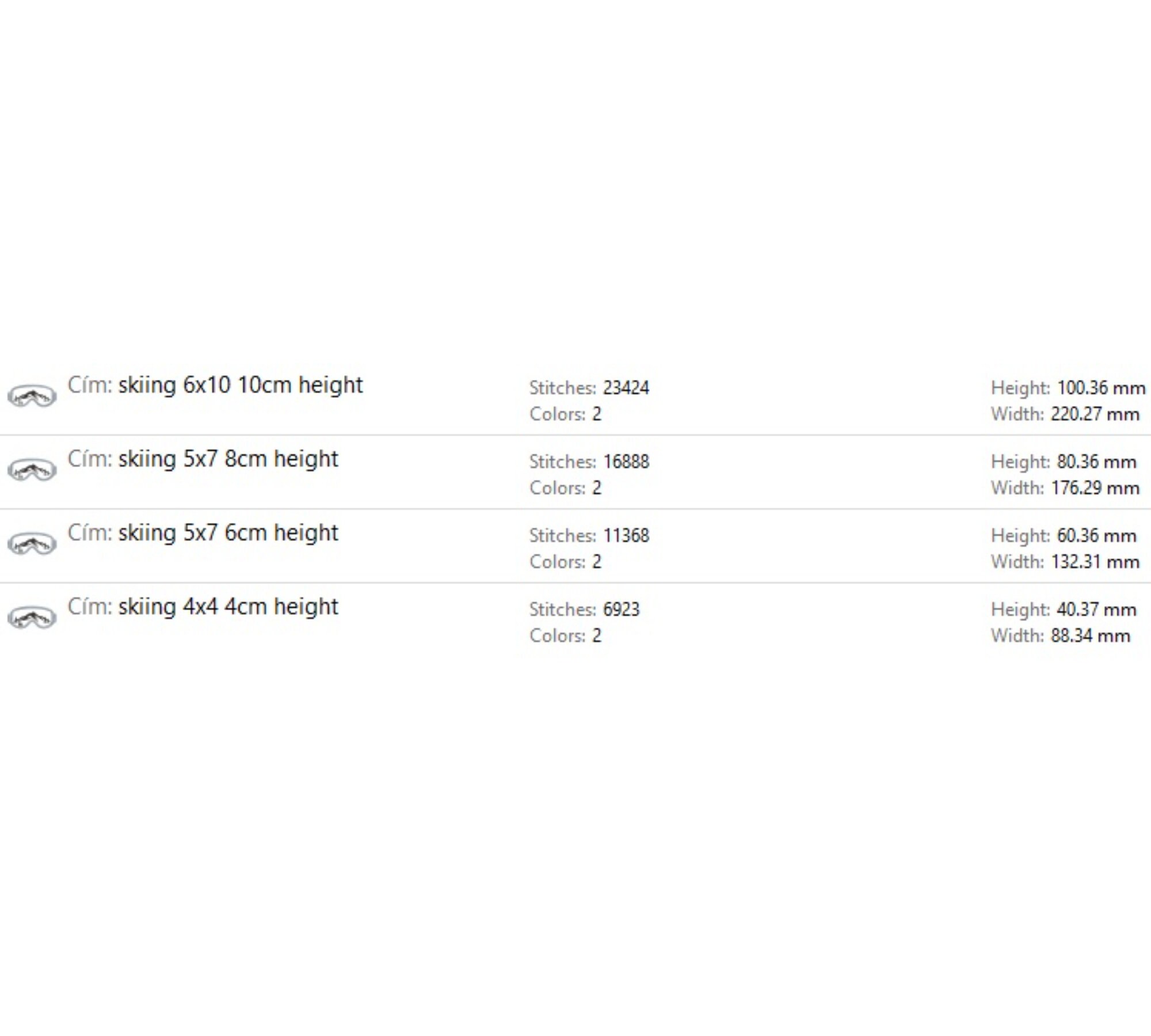 Ski Goggles Embroidery Design Winter Sport Snowy Mountains Machine ...