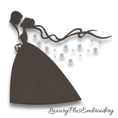 Bride and Groom Wedding Embroidery Designs Machine Instant - Etsy