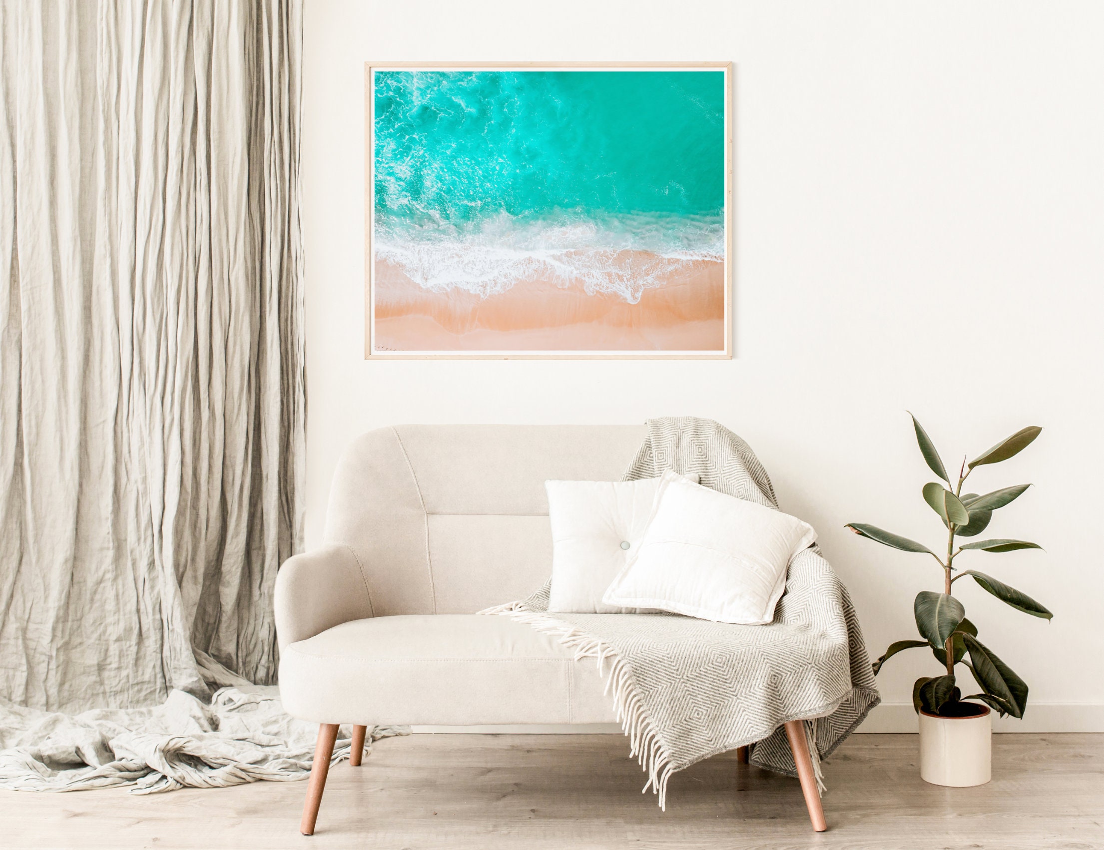 Beach Wave Photography Coastal Decor Digital Print Wall - Etsy