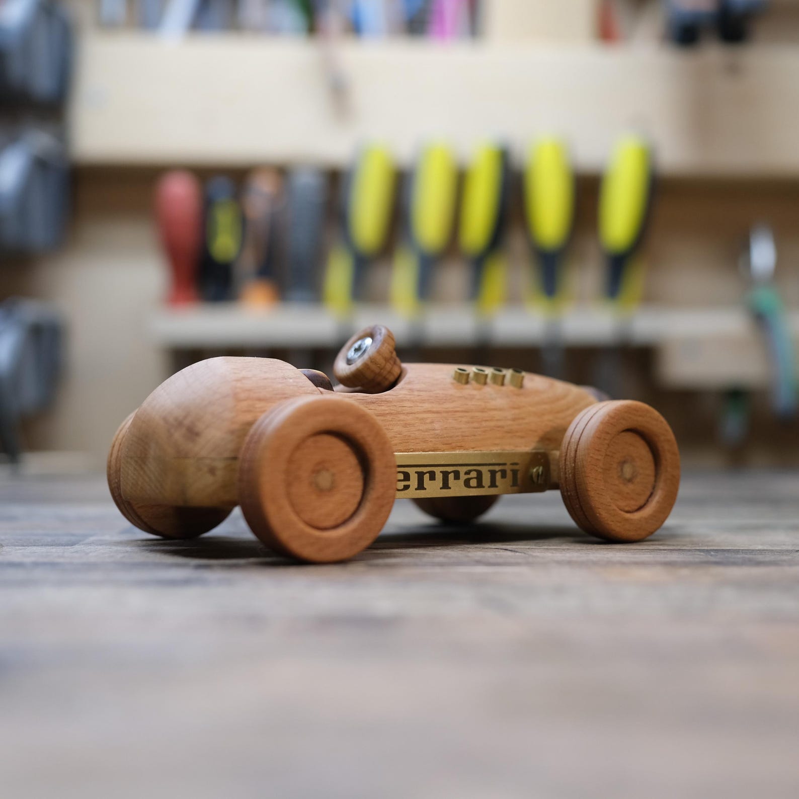 Handmade Wooden F1 Race Car – Vintage Ferrari 375 Toy. Personalized ...