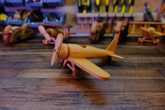 Wooden Plane Toy/ Handmade/ Oak/ Safely/ Finished With Linseed | Etsy