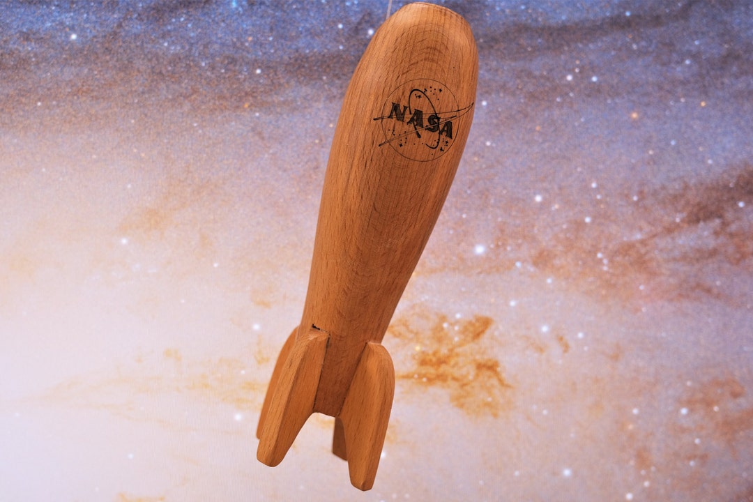 Wooden Toy Rocket Ship, Space Toys, , Wooden Waldorf Toy, Solar System ...