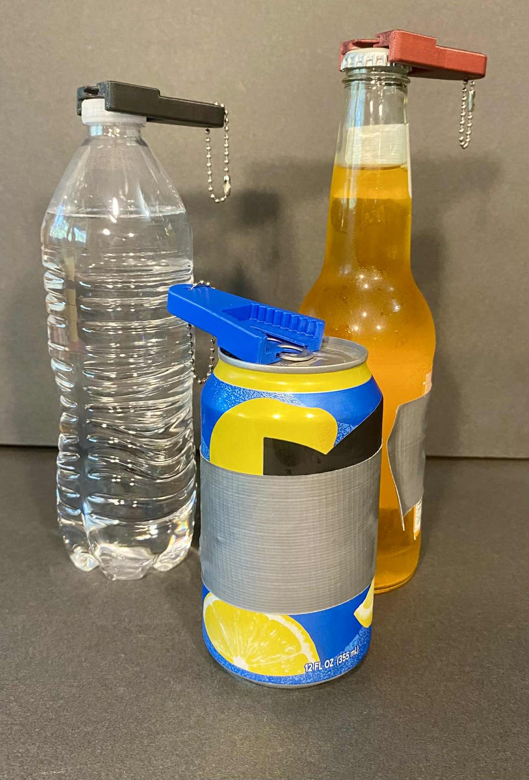 3D Printed Keychain Can Opener: Bottle Opener & Drink Cover - Etsy