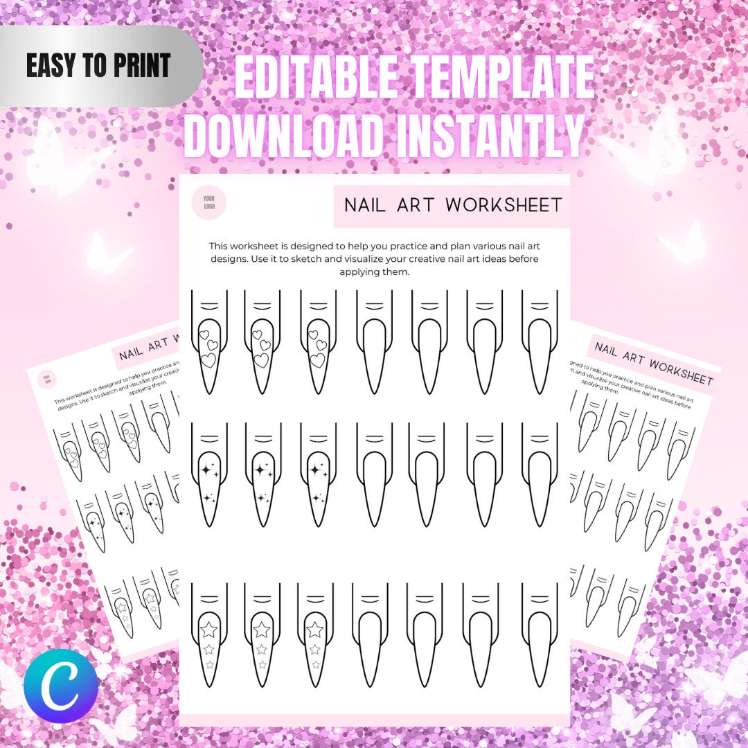 Nail Art Worksheet - Etsy