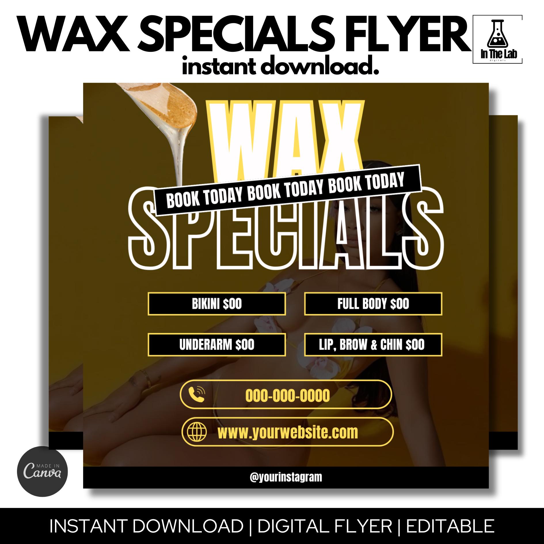 Wax Flyer | Wax Special Flyer | Wax Booking Flyer | Wax Social Flyer - Etsy