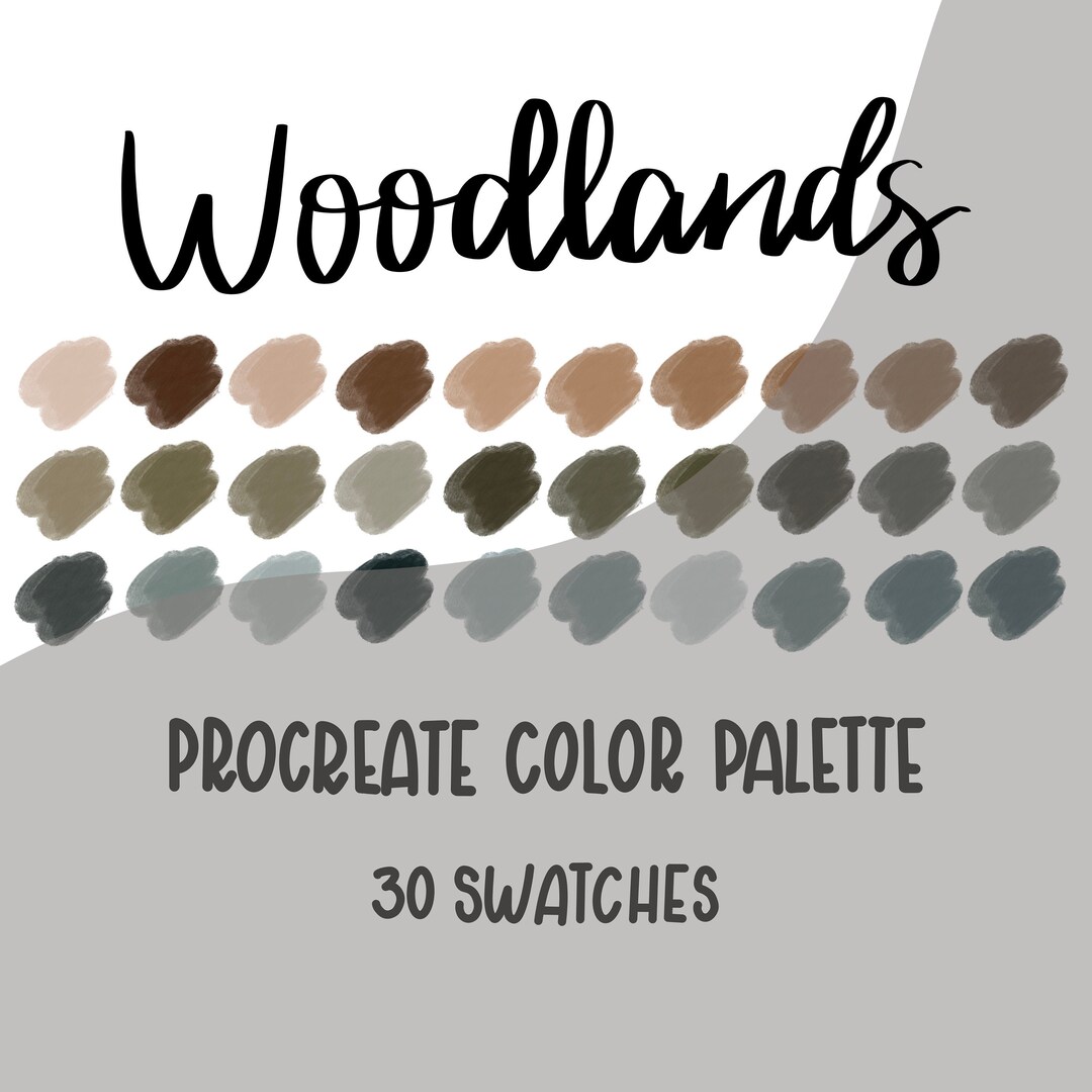 Woodlands Procreate Color Palette Procreate Instant Download Etsy