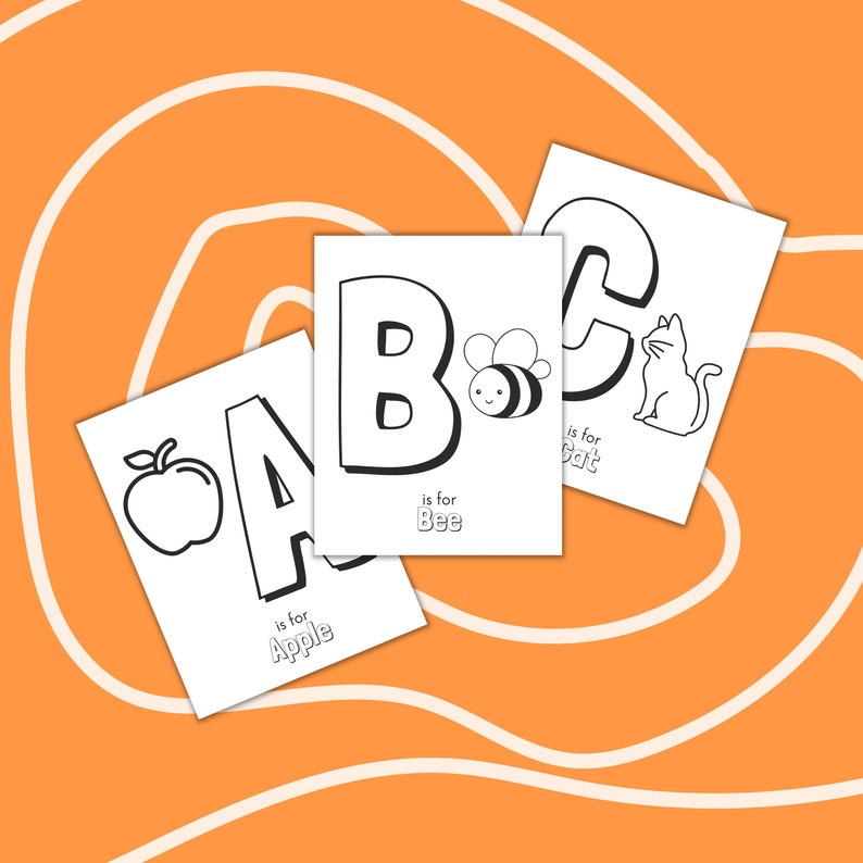 Preschool Alphabet Coloring Book Printable Digital Download - Etsy