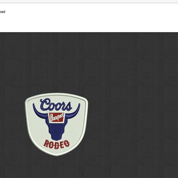 Coors Embroidery File - Etsy