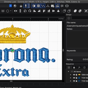 Corona Embroidery Design - Etsy