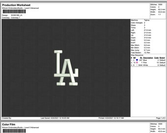 LA Applique Logo Free Embroidery Design. LA Logo. Ralph Lauren ...